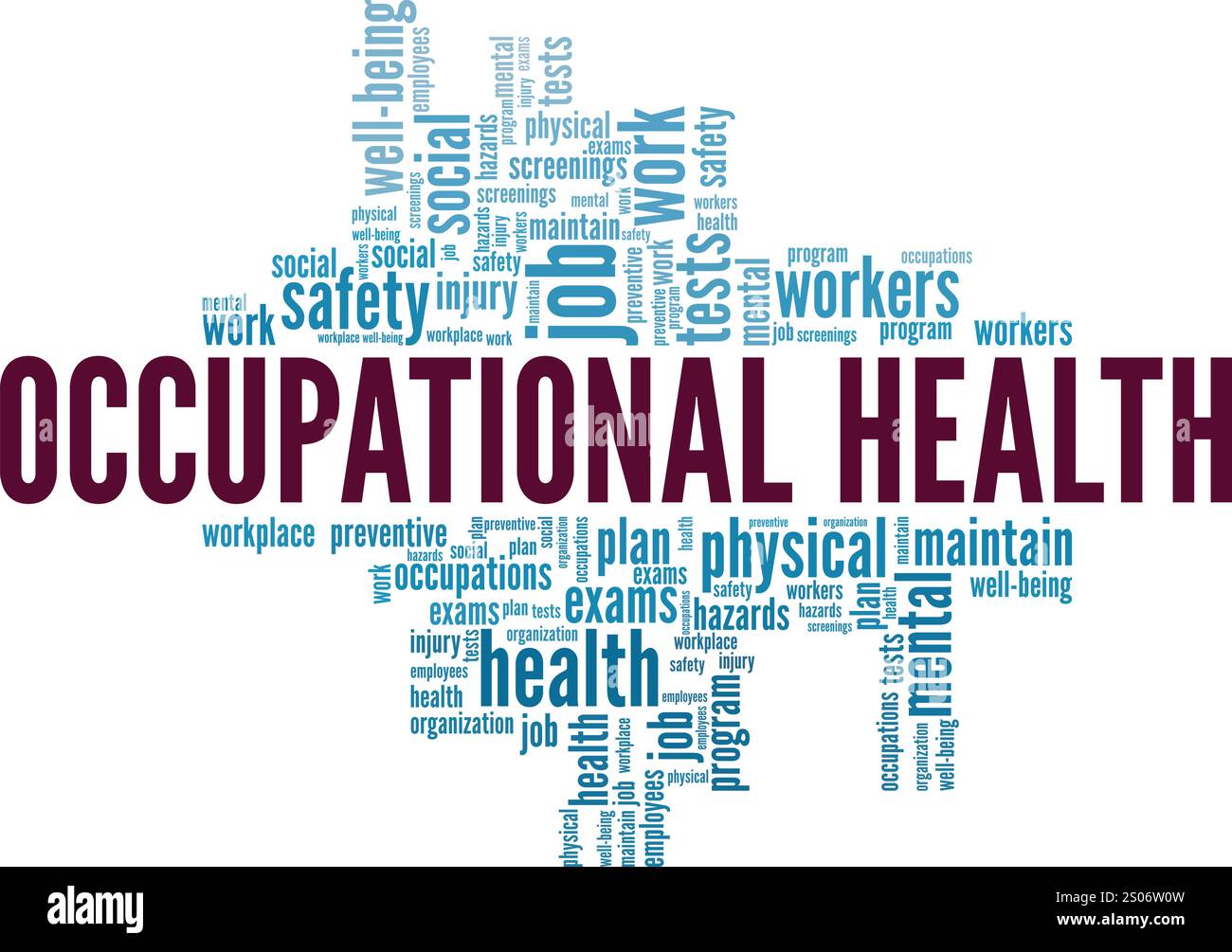 Occupational Health word cloud conceptual design isolated on white ...