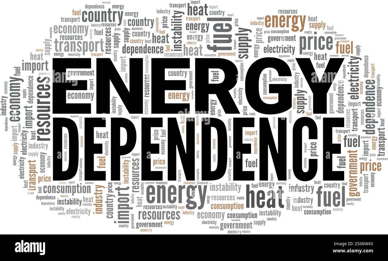 Energy Dependence word cloud conceptual design isolated on white ...