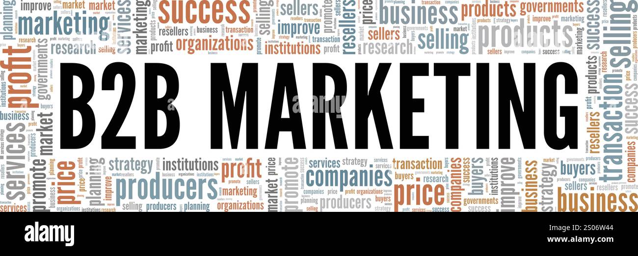 Business to Business (B2B) Marketing word cloud conceptual design ...