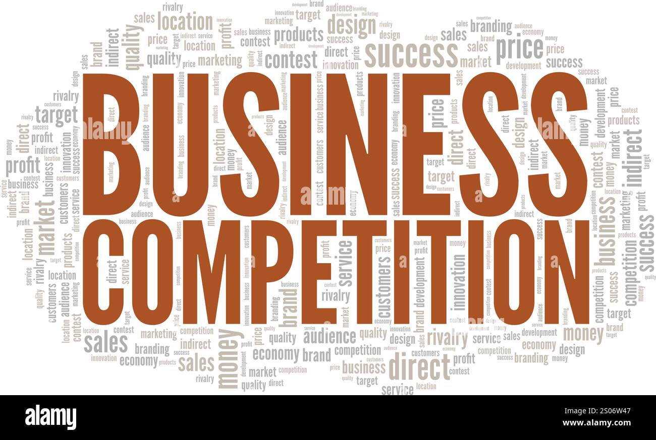 Business Competition word cloud conceptual design isolated on white ...