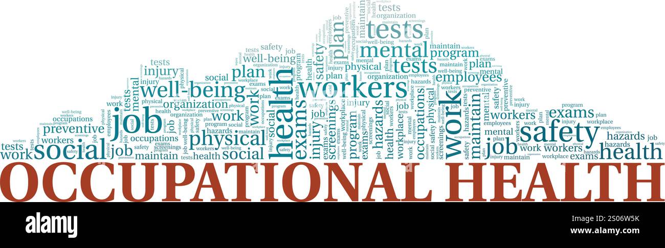Occupational Health word cloud conceptual design isolated on white ...