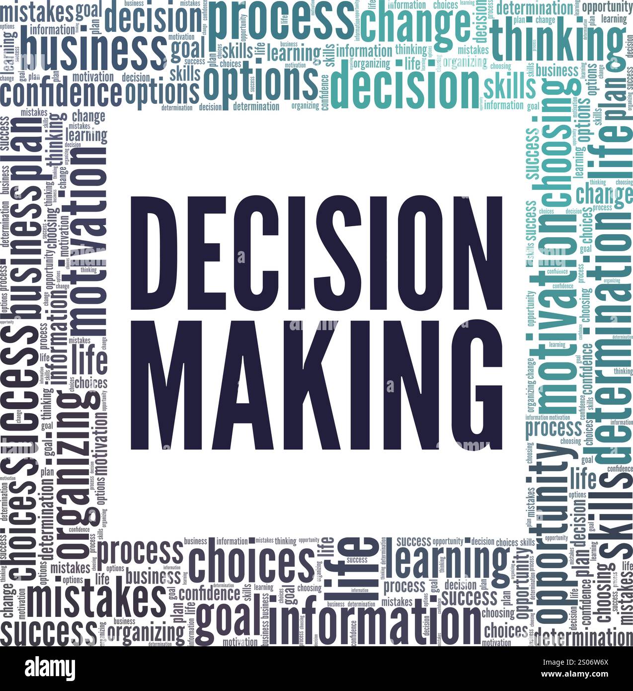 Decision-Making word cloud conceptual design isolated on white ...