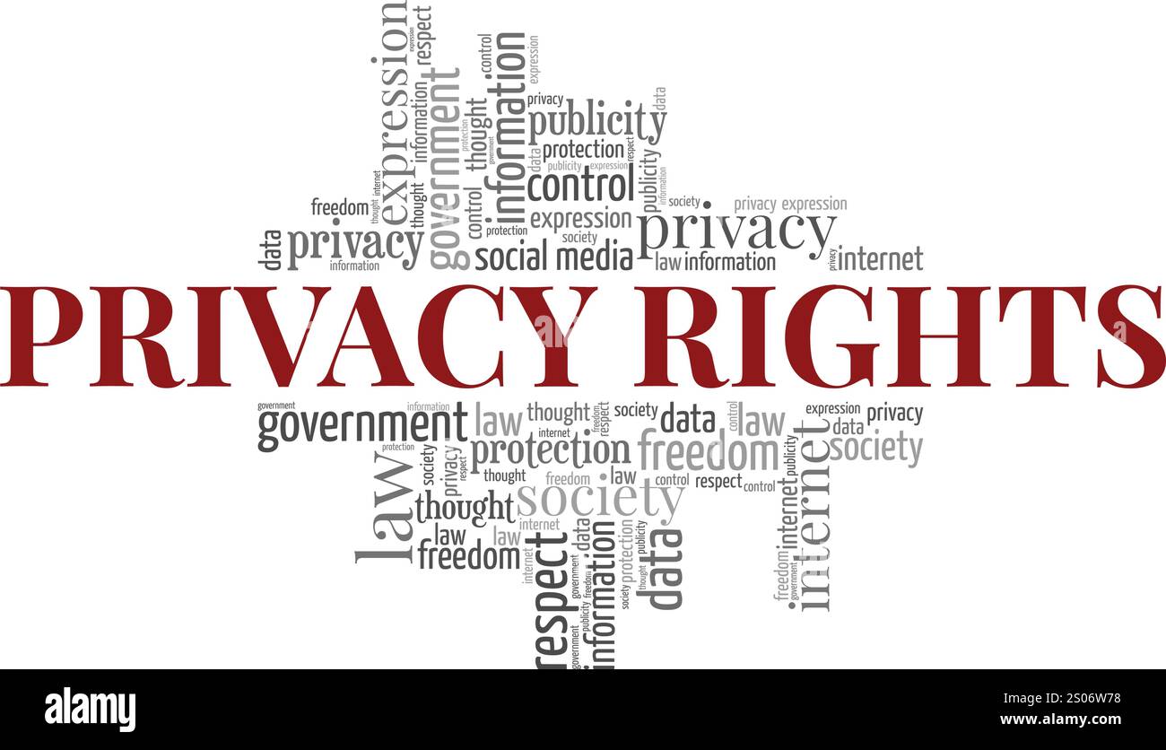 Privacy Rights word cloud conceptual design isolated on white ...