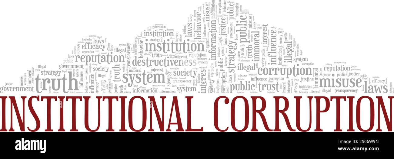 Institutional Corruption word cloud conceptual design isolated on white ...