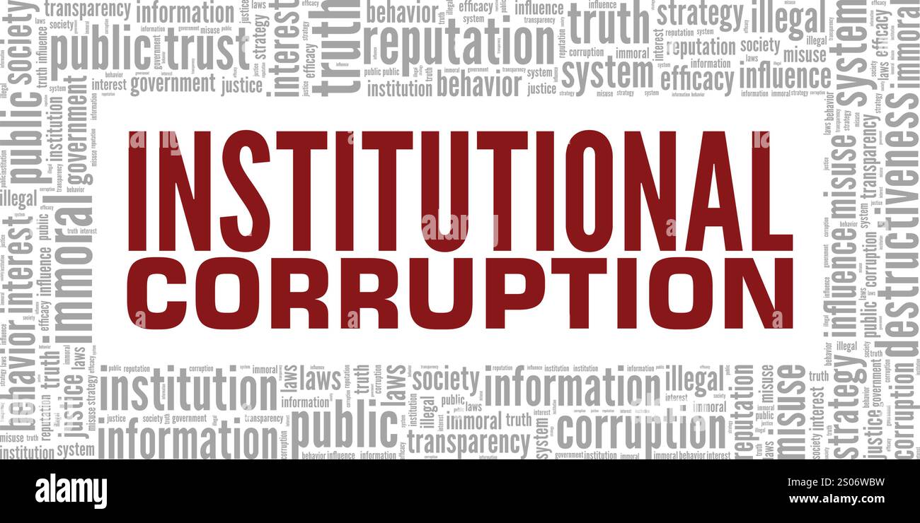 Institutional Corruption word cloud conceptual design isolated on white ...