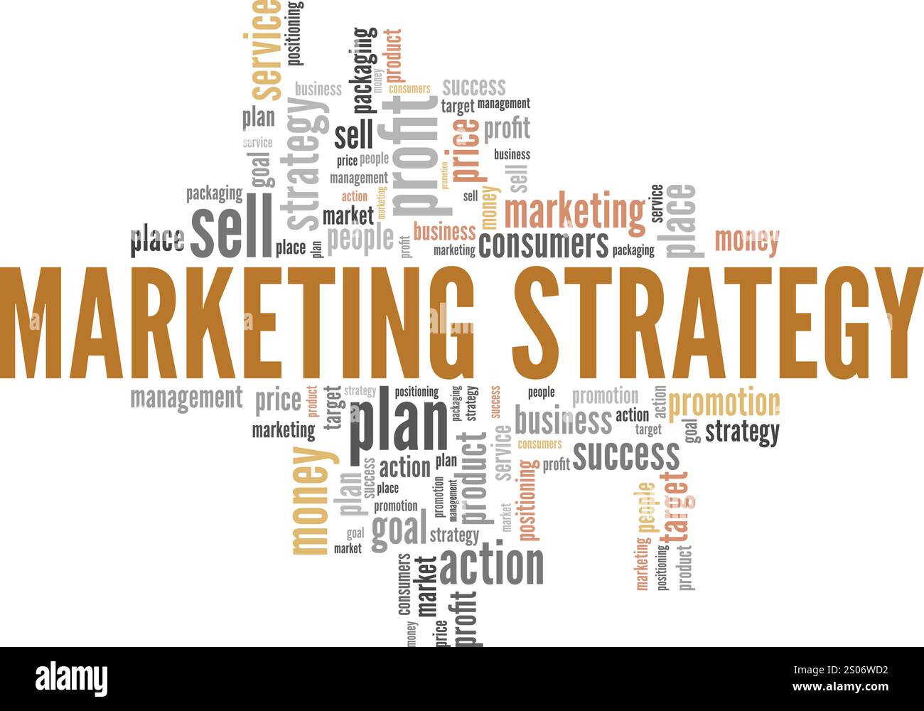 Marketing Strategy word cloud conceptual design isolated on white ...