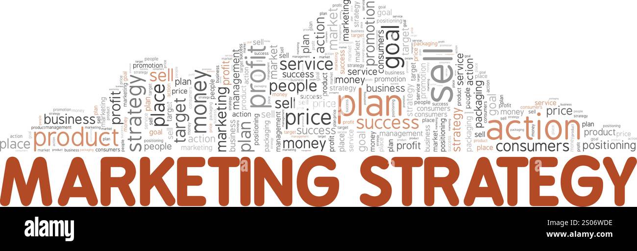 Marketing Strategy word cloud conceptual design isolated on white ...
