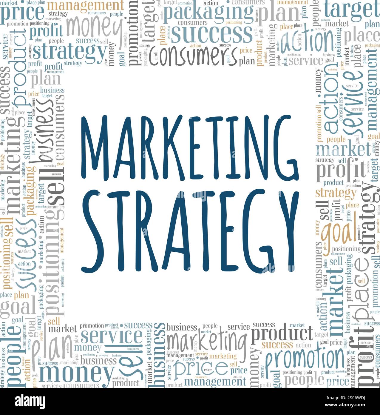 Marketing Strategy word cloud conceptual design isolated on white ...