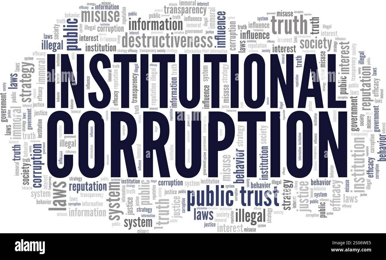 Institutional Corruption word cloud conceptual design isolated on white ...