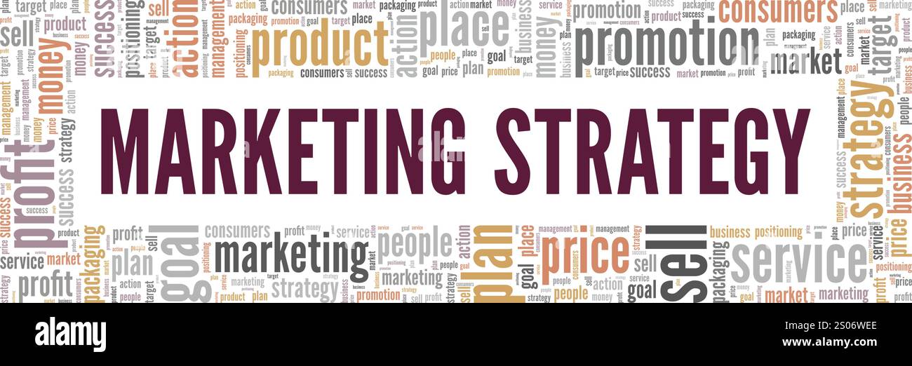 Marketing Strategy word cloud conceptual design isolated on white ...