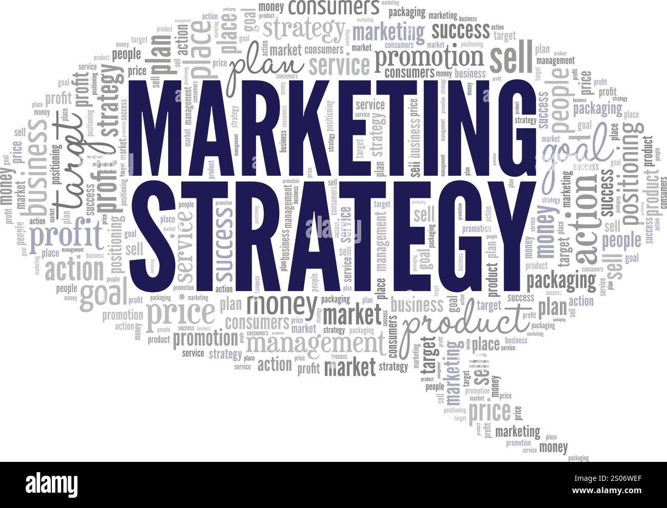 Marketing Strategy word cloud conceptual design isolated on white ...