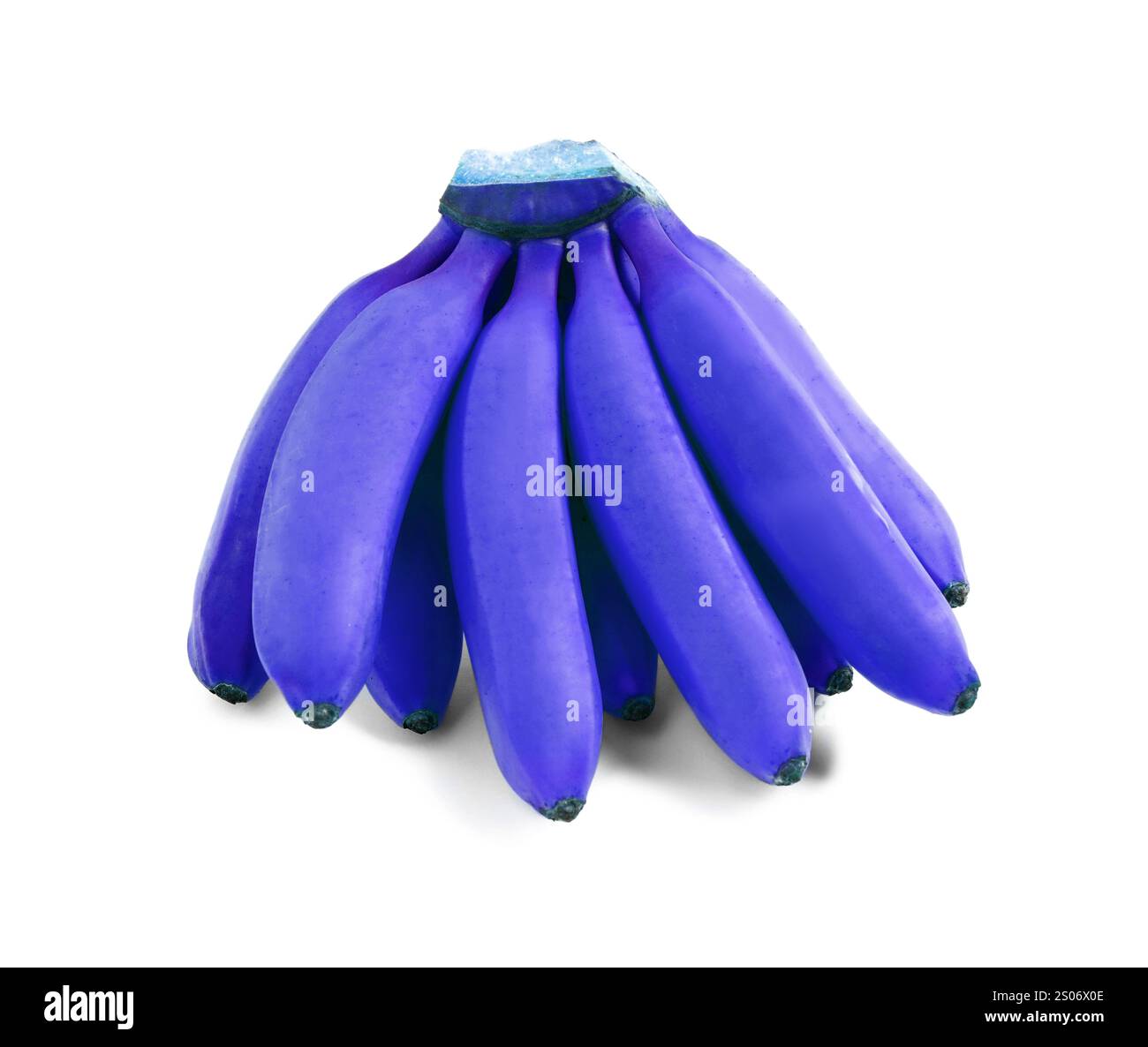Bunch of blue violet bananas on white background Stock Photo - Alamy