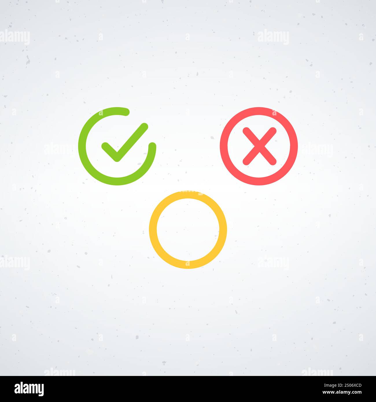 Set check mark and cross. quiz correct and wrong answers. Stock vector ...