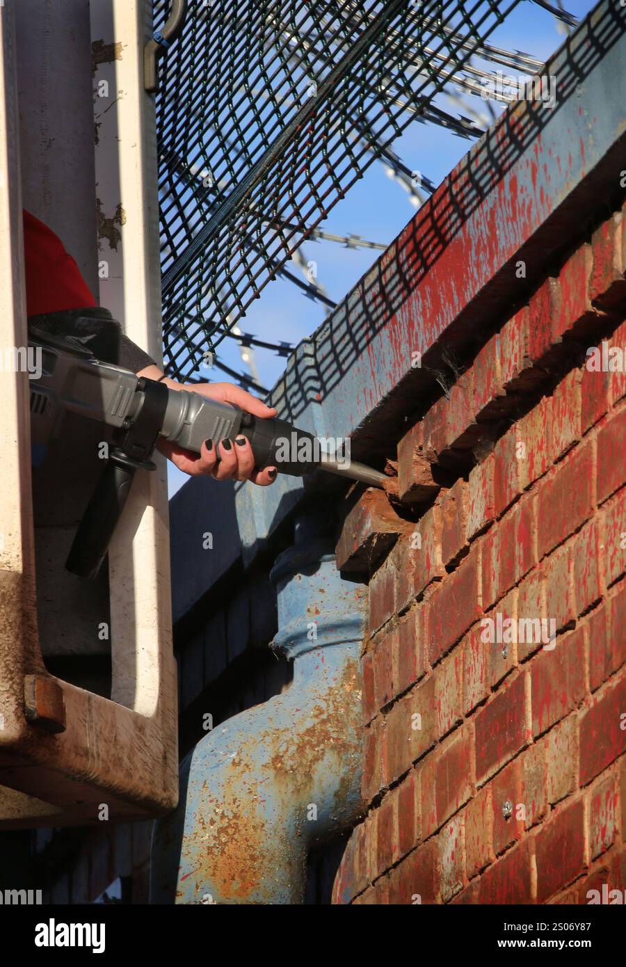 December 25, 2024, Shenstone, England, UK: A Palestine Actionist uses ...