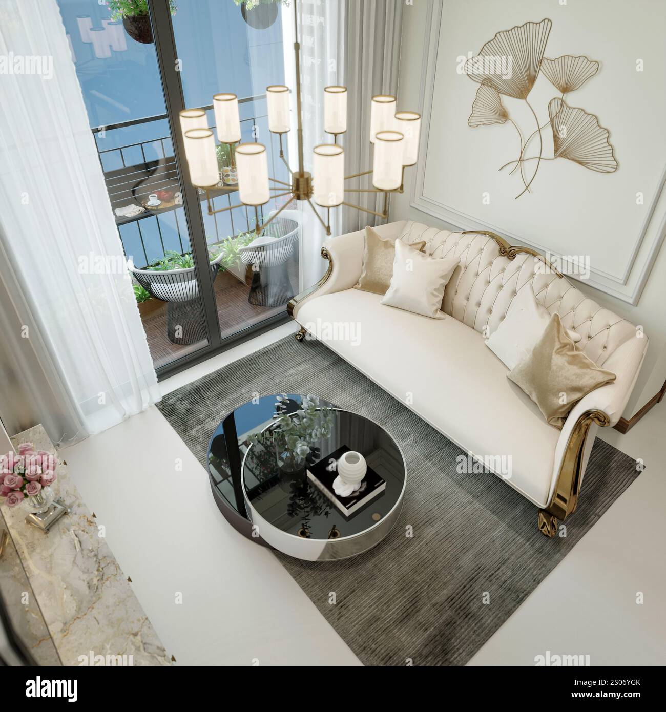 3d render living room Stock Photo - Alamy