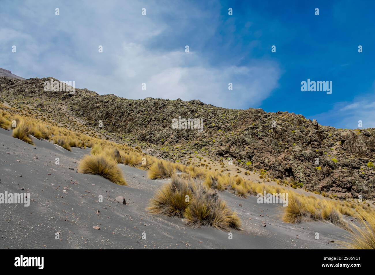 El Misti volcano crater in Peru near the city of Arequipa in Atacama ...