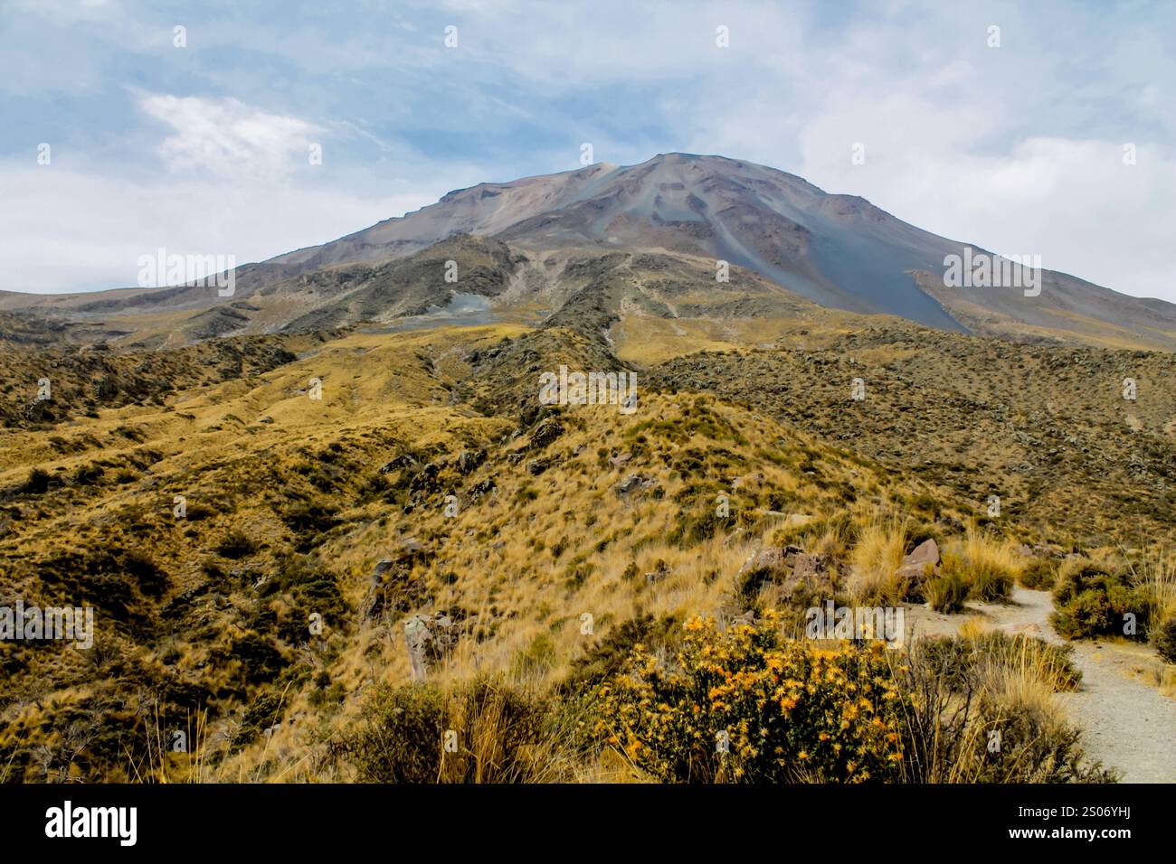 El Misti volcano crater in Peru near the city of Arequipa in Atacama ...