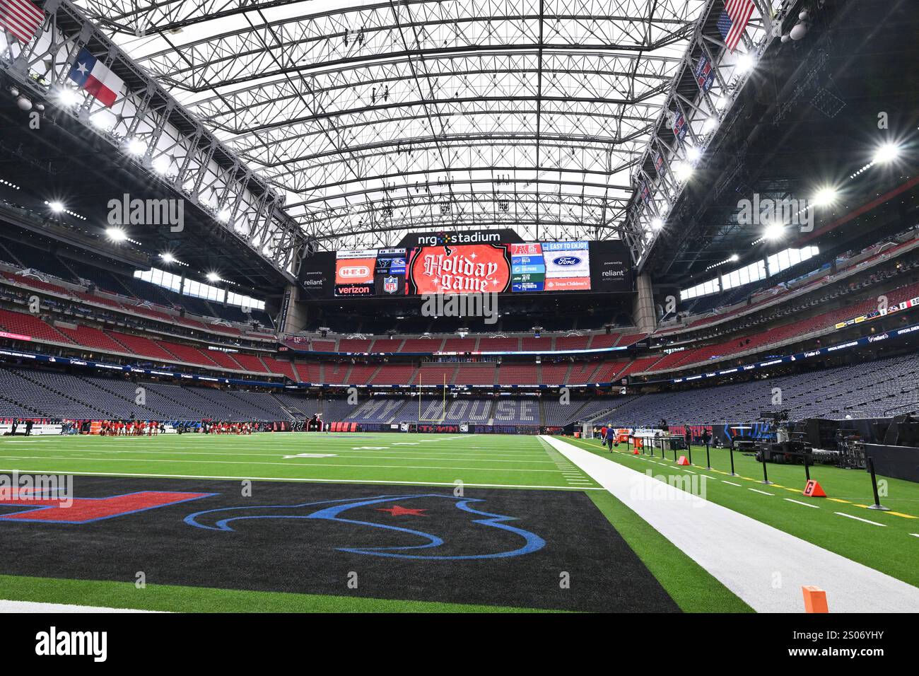 A general overall interior view of NRG Stadium before the Baltimore ...