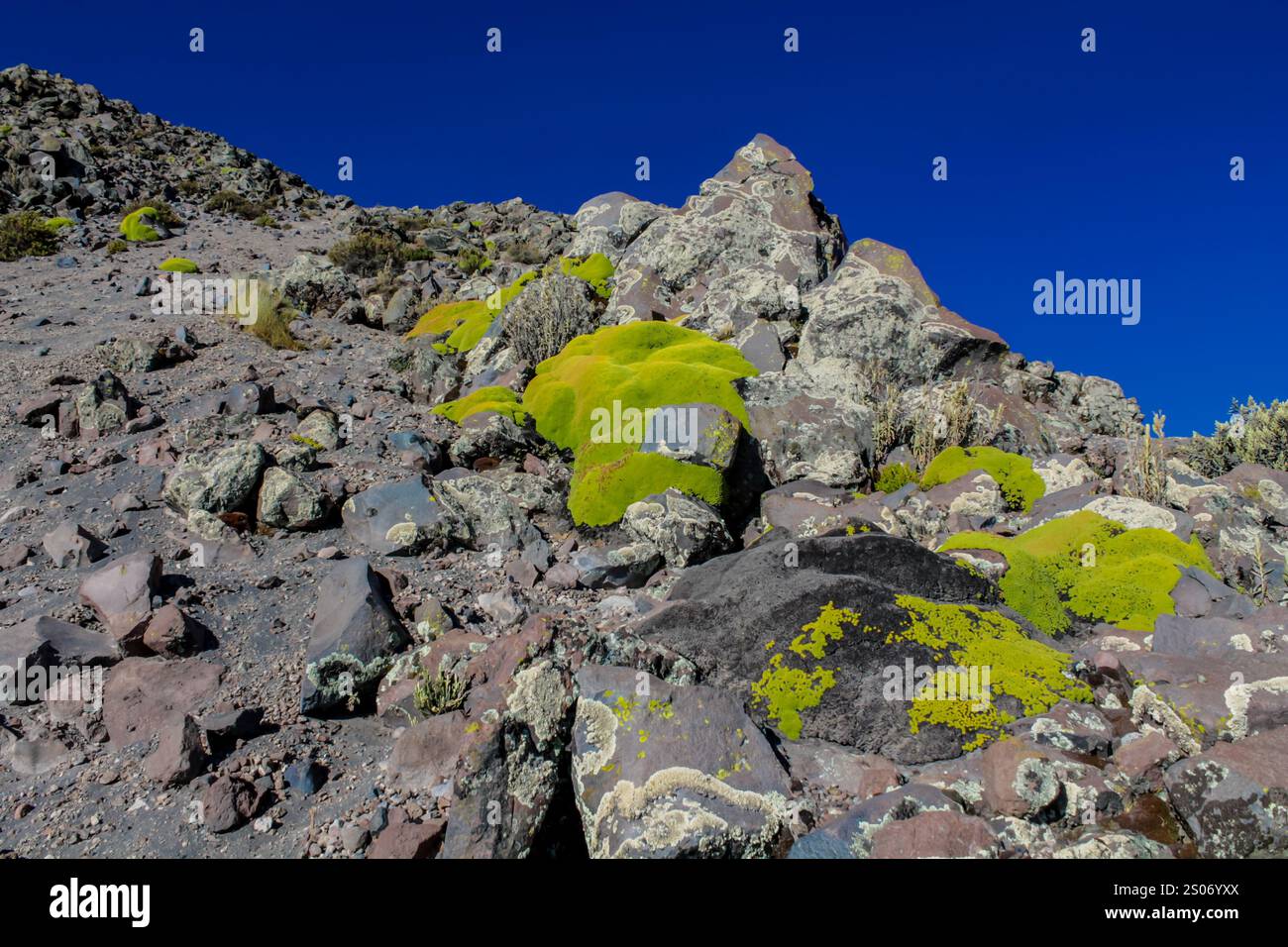 El Misti volcano crater in Peru near the city of Arequipa in Atacama ...
