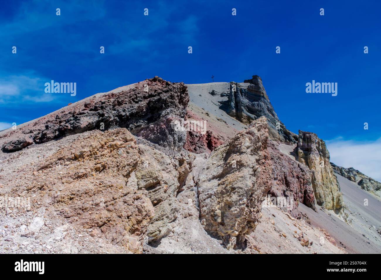 El Misti volcano crater in Peru near the city of Arequipa in Atacama ...