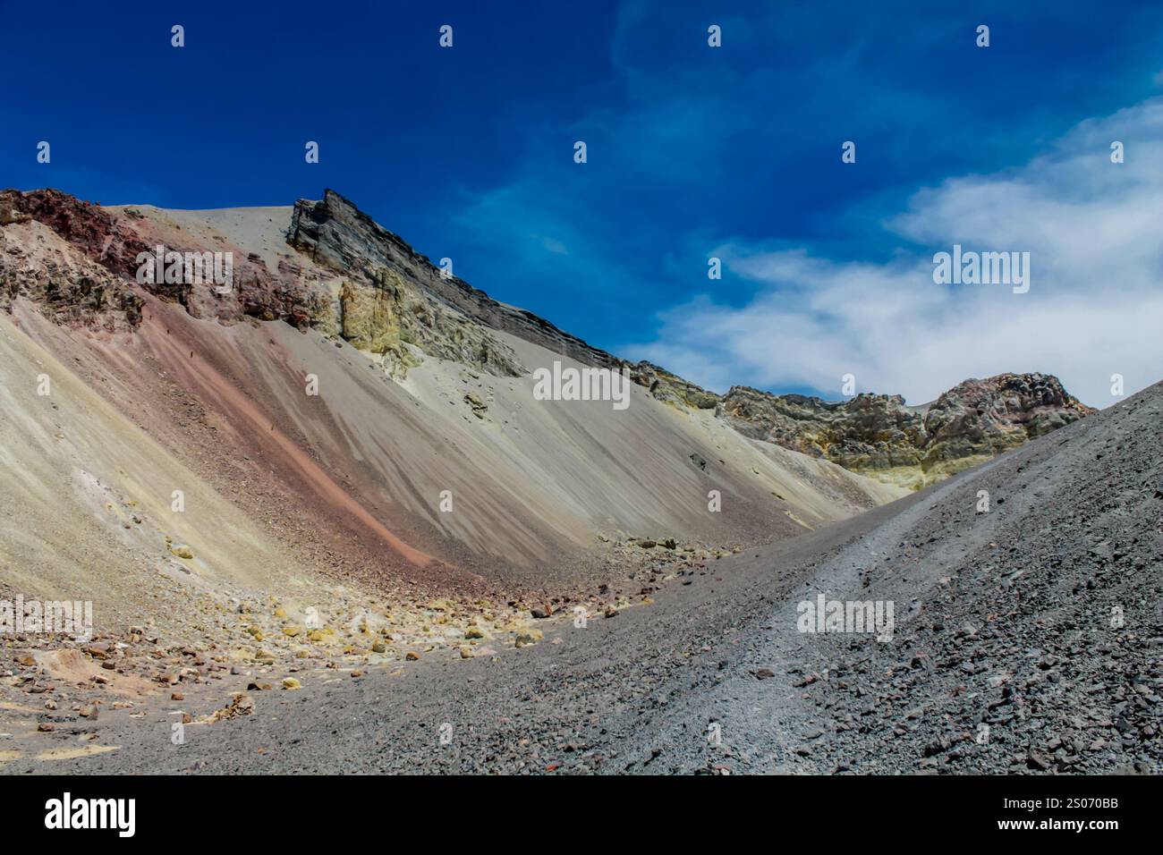 El Misti volcano crater in Peru near the city of Arequipa in Atacama ...