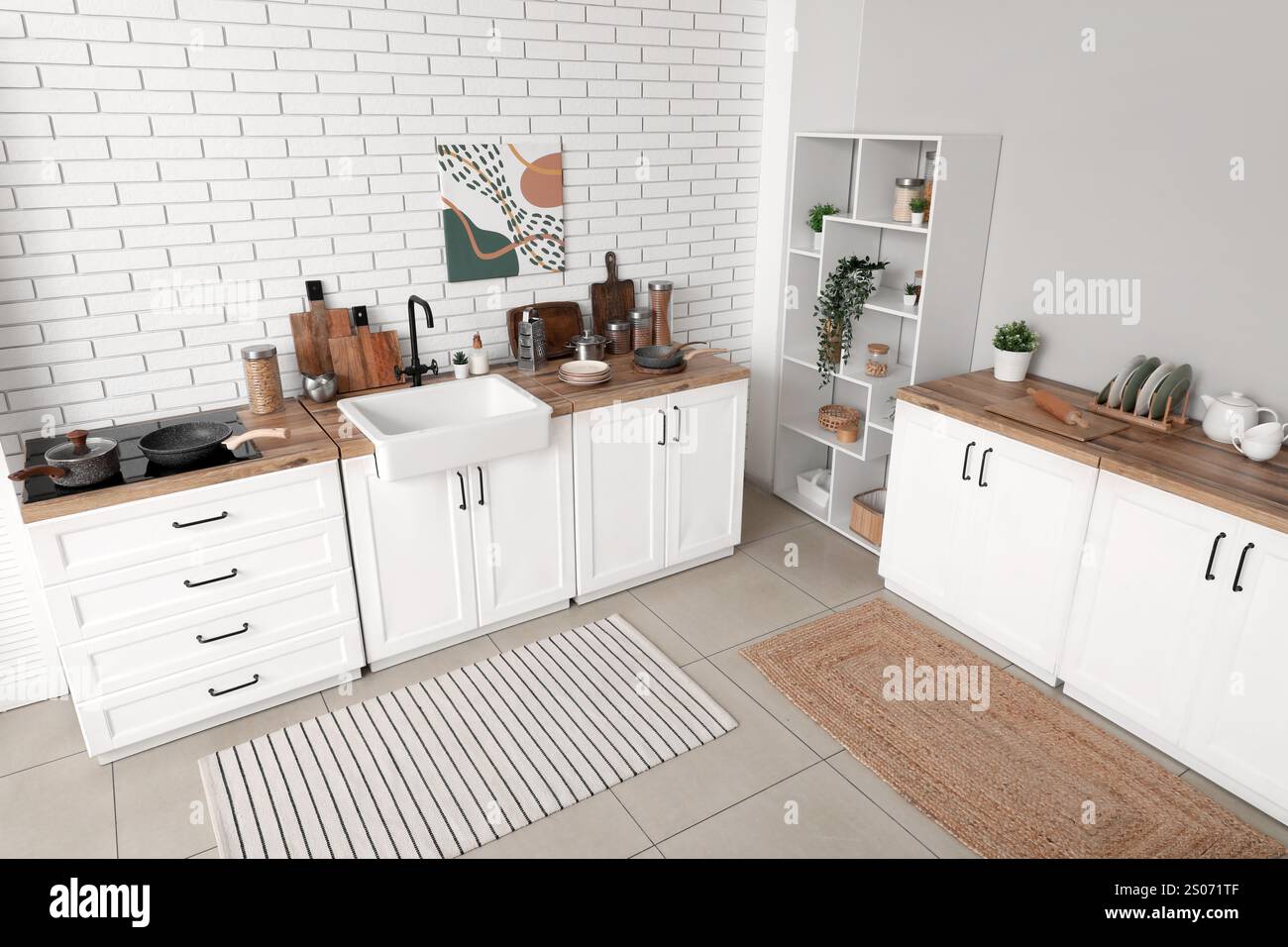 Different utensils stove sink hi-res stock photography and images - Alamy