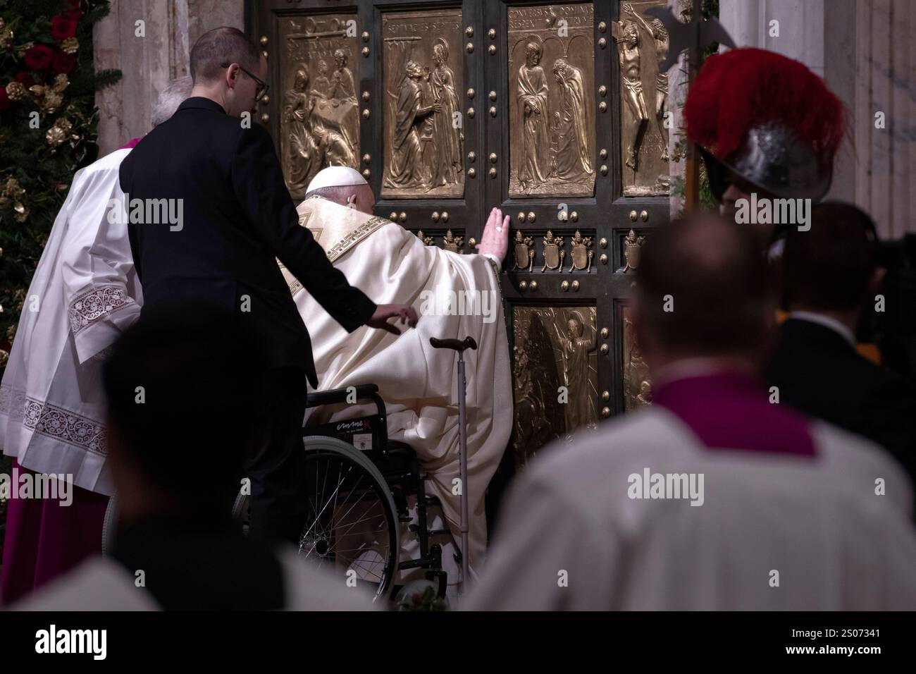 Vatican City, Vatican, 24 december 2024. Pope Francis opens the Holy ...