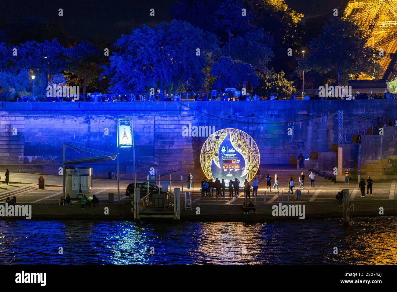 Paris Olympics countdown clock, Paris, France Stock Photo - Alamy