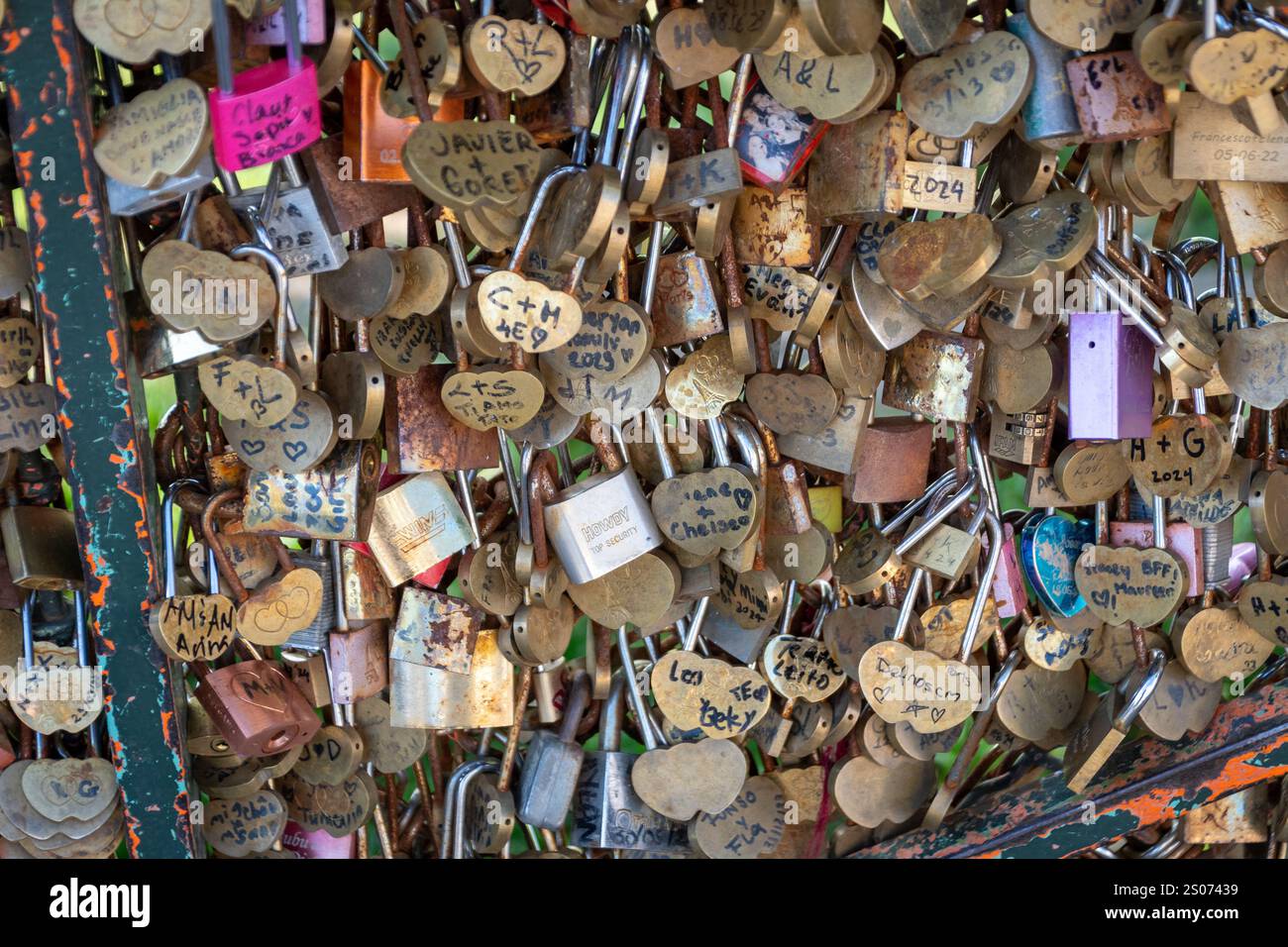 Love Locks in Paris, France Stock Photo - Alamy