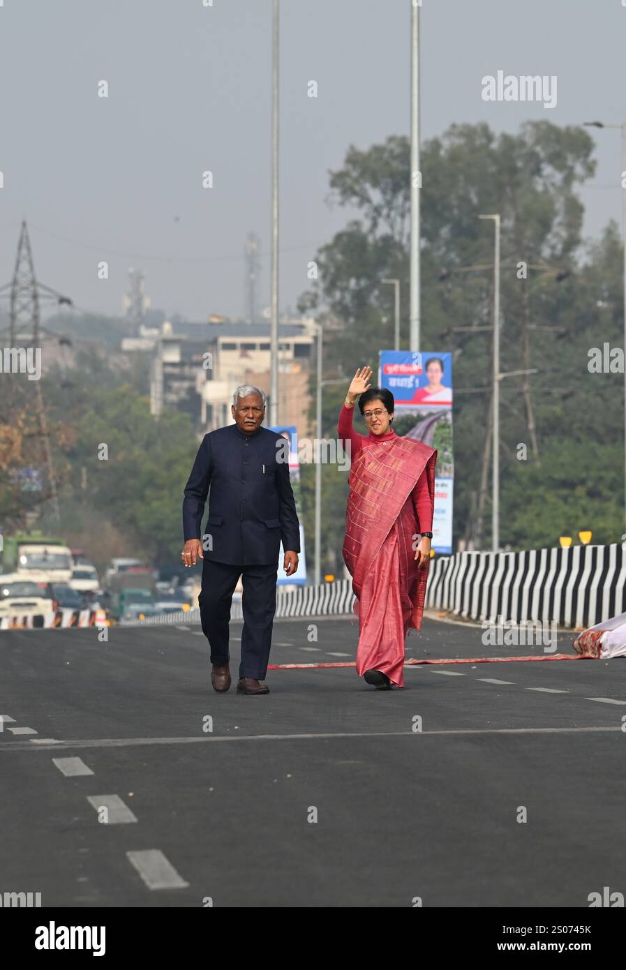 NEW DELHI, INDIA - DECEMBER 25: Delhi CM Atishi with Delhi Vidhan Sabha ...