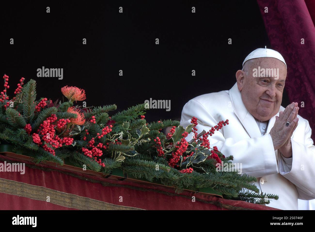 Vatican City, Vatican, 25 December 2024. Pope Francis delivers the Urbi ...