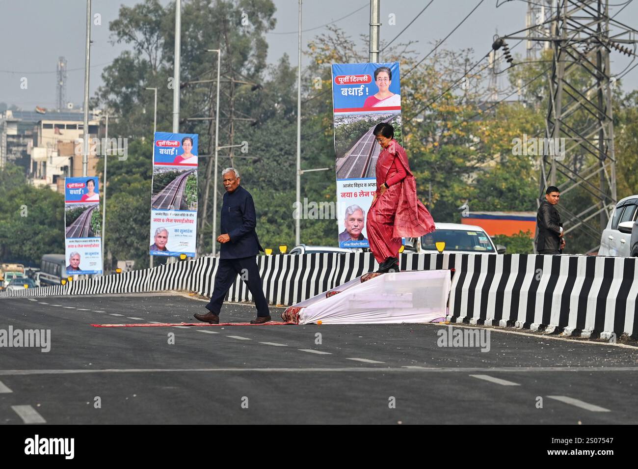 NEW DELHI, INDIA - DECEMBER 25: Delhi CM Atishi with Delhi Vidhan Sabha ...