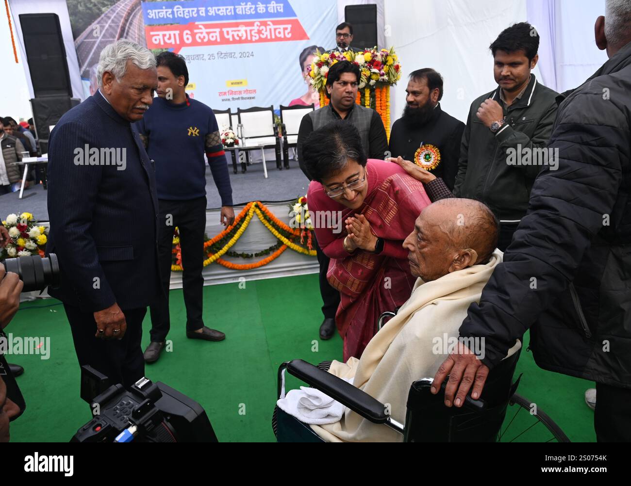 NEW DELHI, INDIA - DECEMBER 25: Delhi CM Atishi with Delhi Vidhan Sabha ...