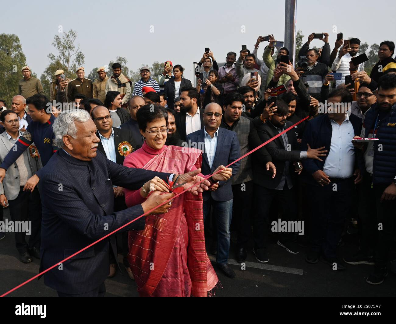 NEW DELHI, INDIA - DECEMBER 25: Delhi CM Atishi with Delhi Vidhan Sabha ...