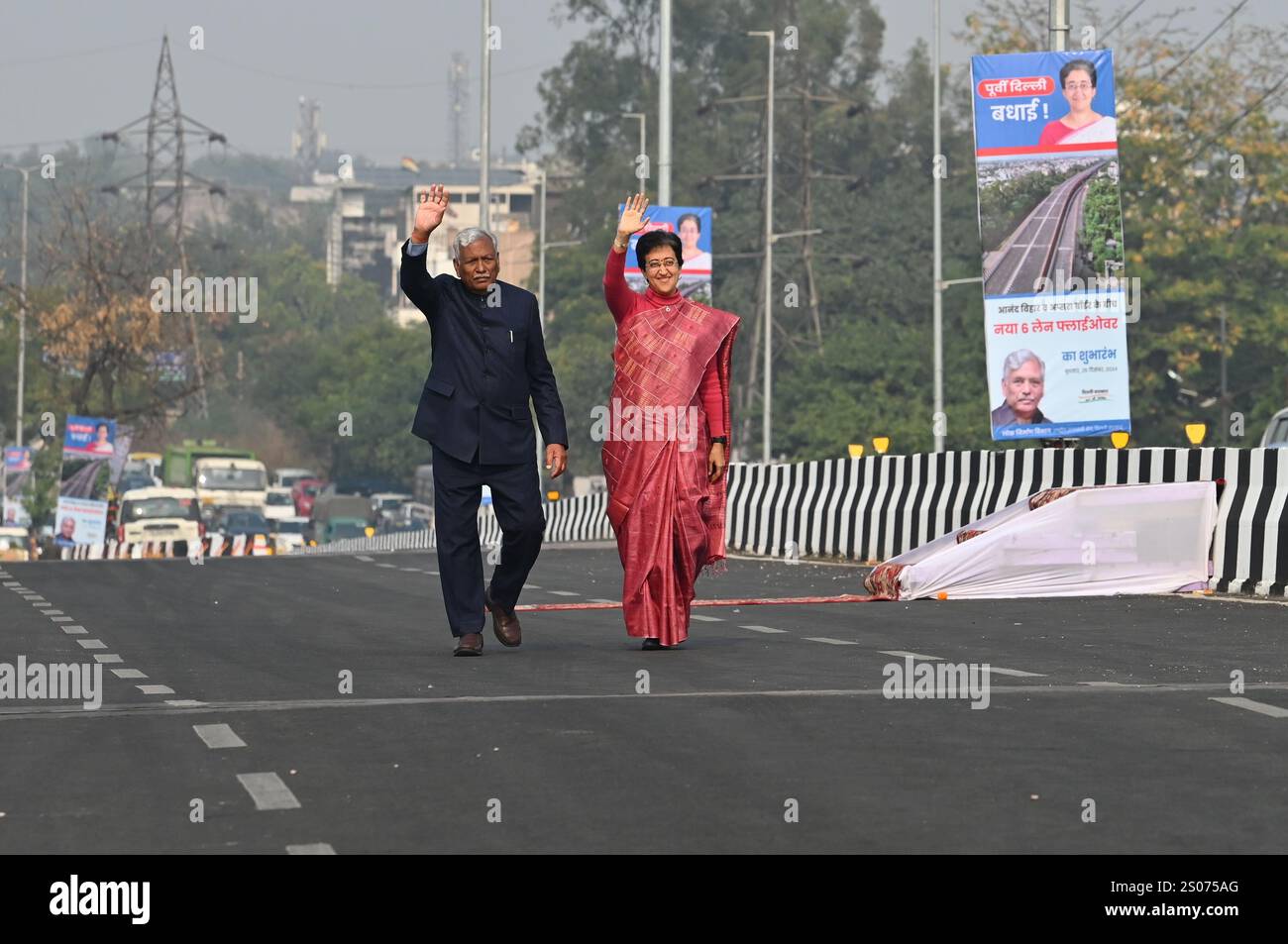NEW DELHI, INDIA - DECEMBER 25: Delhi CM Atishi with Delhi Vidhan Sabha ...