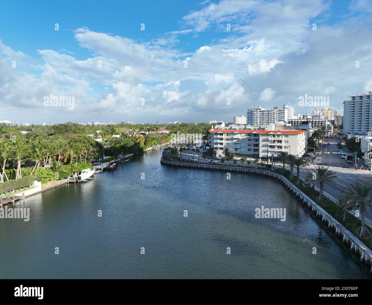 Sunrise Over Miami Beach Skyline, Florida Coastal View Stock Photo - Alamy