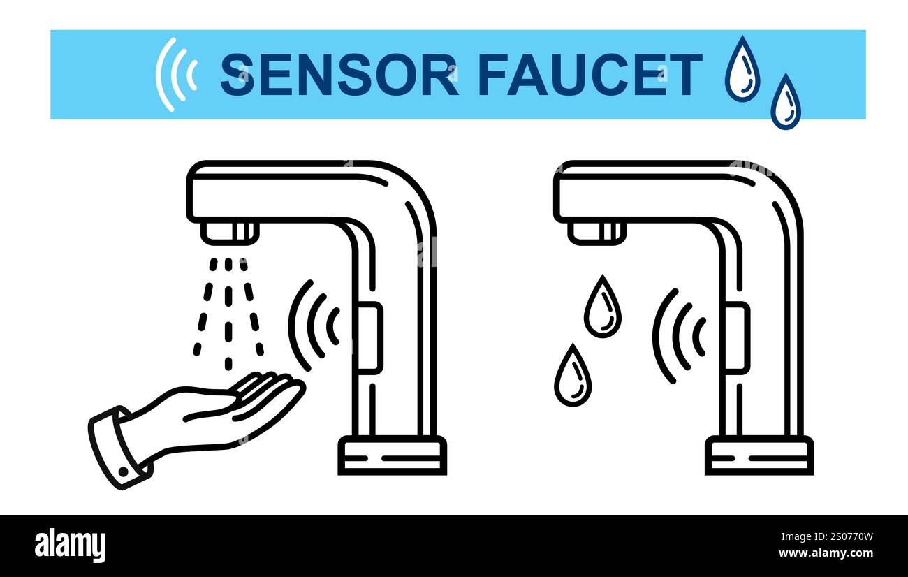 Sensor touchless faucet, washing hand, automatic smart contactless sink ...