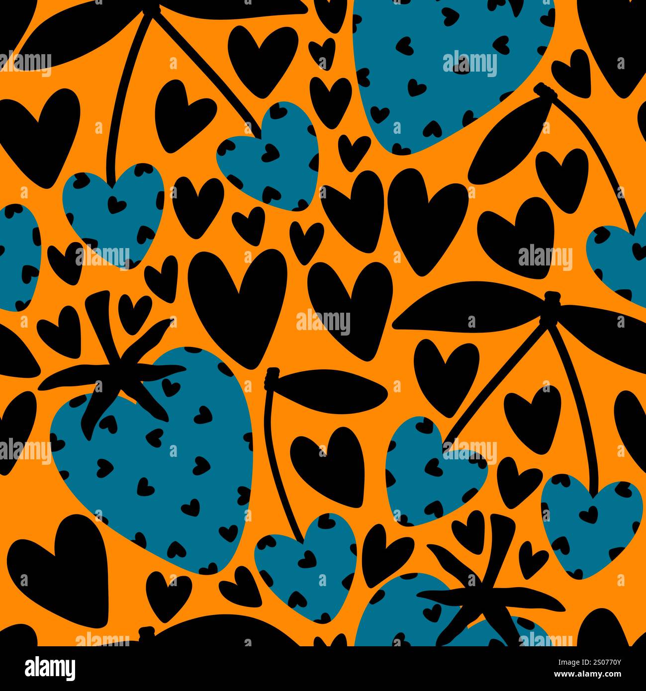 Valentine love hearts seamless 14 February pattern for wrapping paper ...