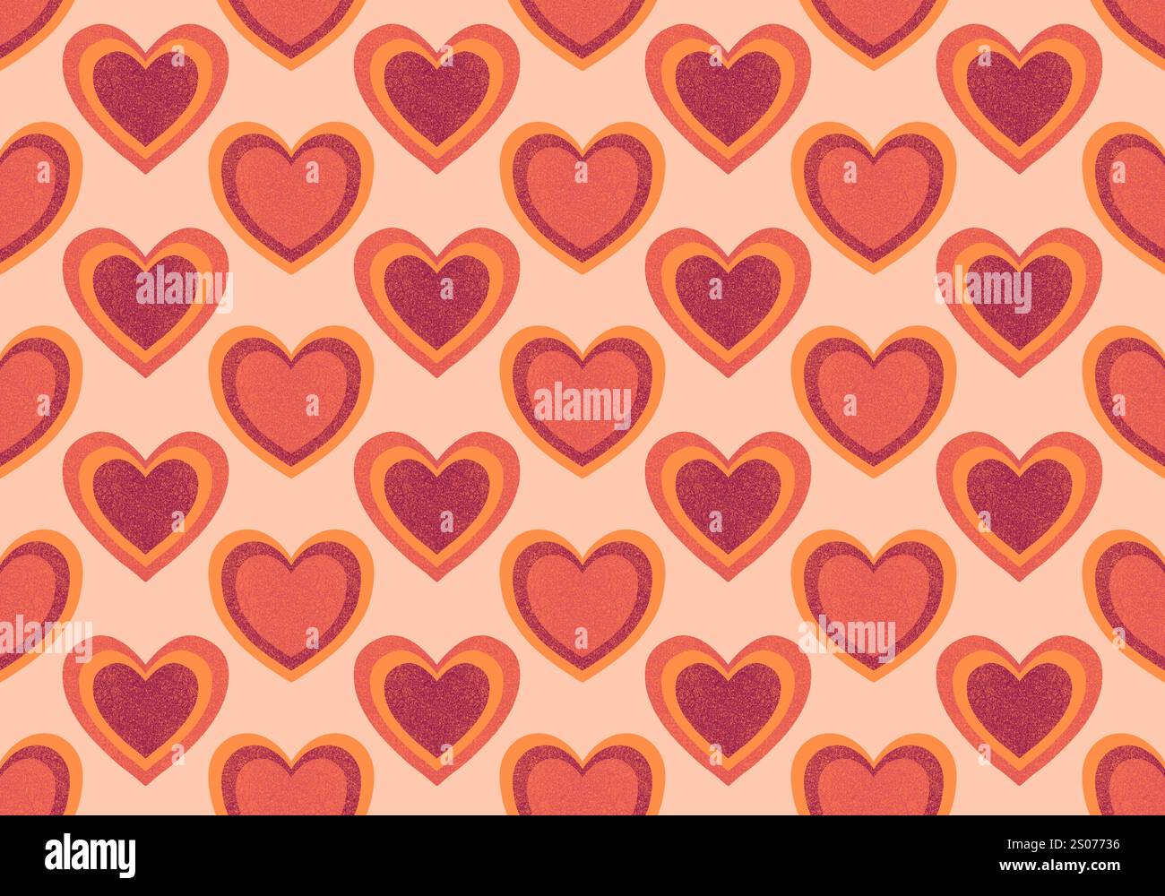 Valentine love hearts seamless 14 February pattern for wrapping paper ...
