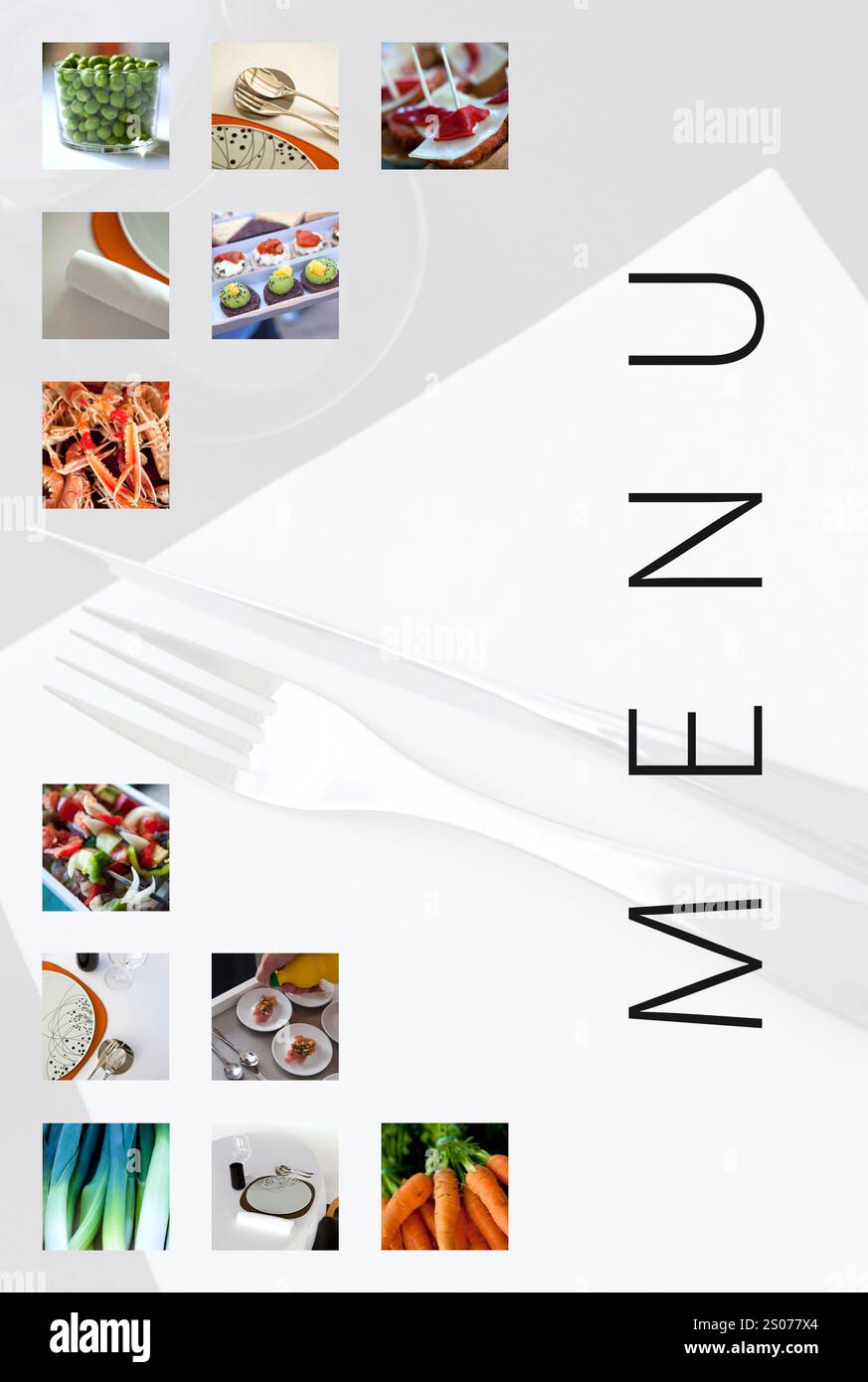 Collage of many dishes and meals on a restaurant menu Stock Photo - Alamy