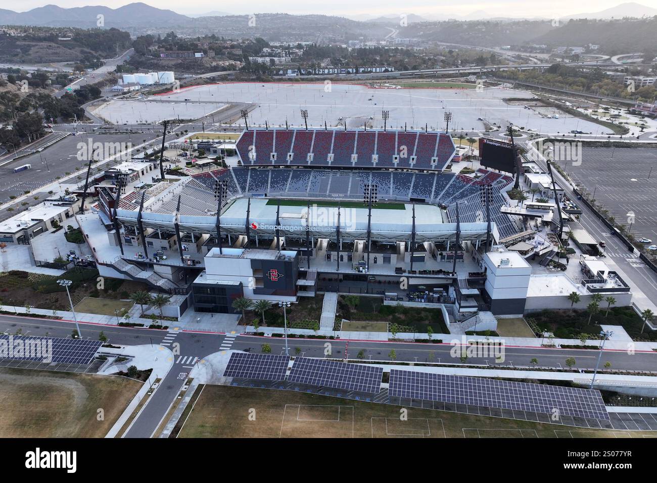 San Diego, United States. 14th Dec, 2024. A general overall aerial view ...