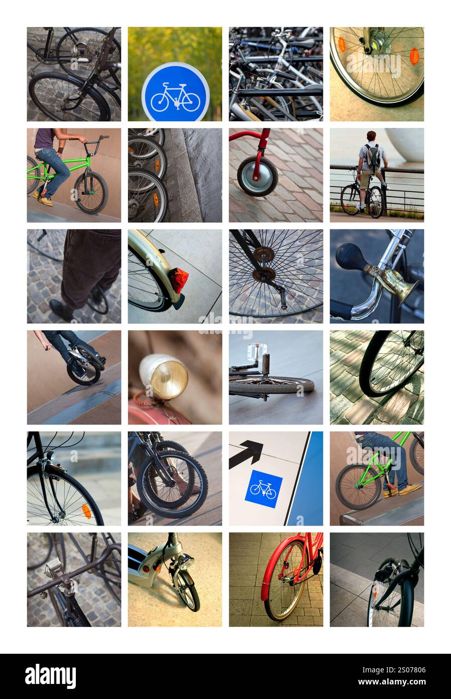 Bicycle signs on bike Cut Out Stock Images & Pictures - Alamy