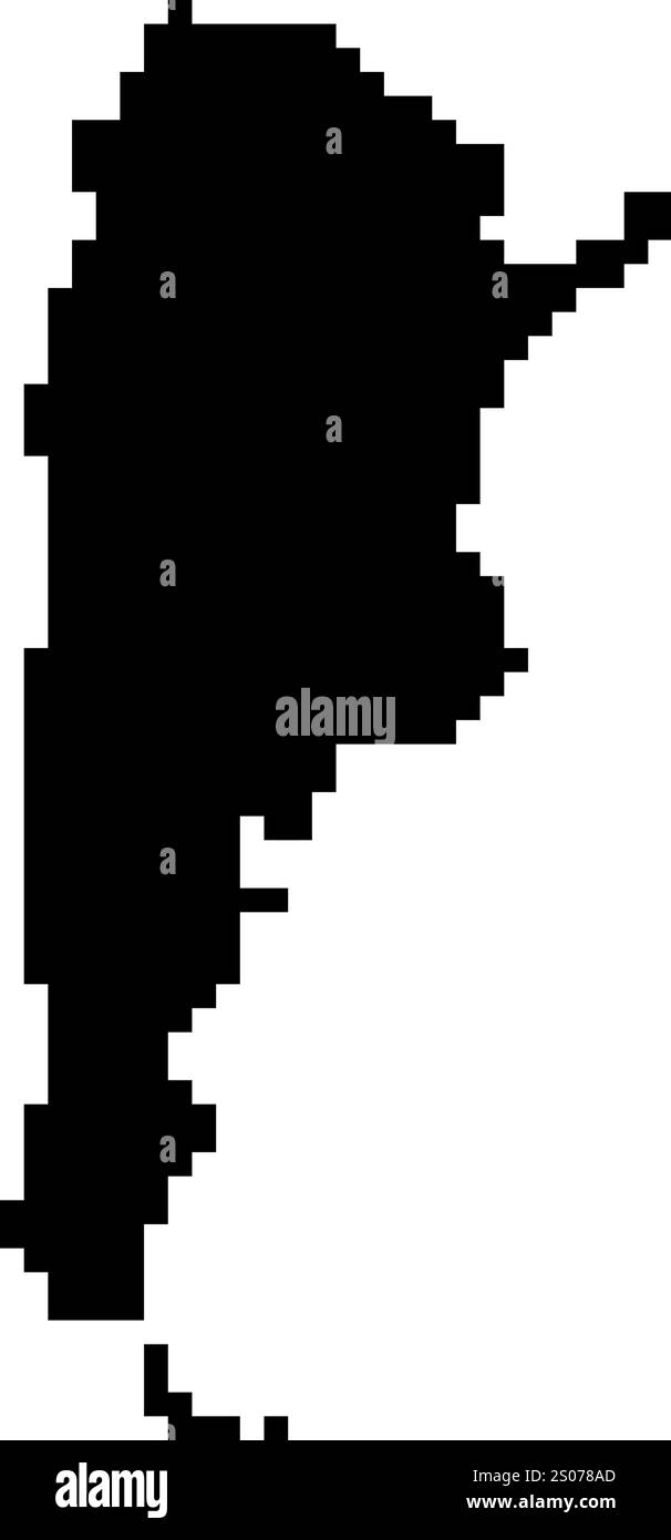 Pixelated world map icons in 8-bit style, featuring over 190 countries ...