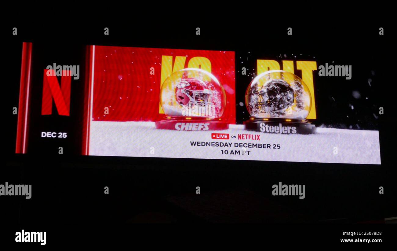 Los Angeles, California, USA 22nd December 2024 Netflix Chiefs Steelers ...