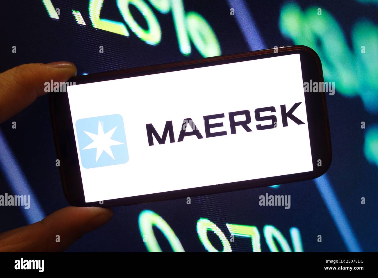 Poland. 25th Dec, 2024. In this photo illustration, the Maersk company ...