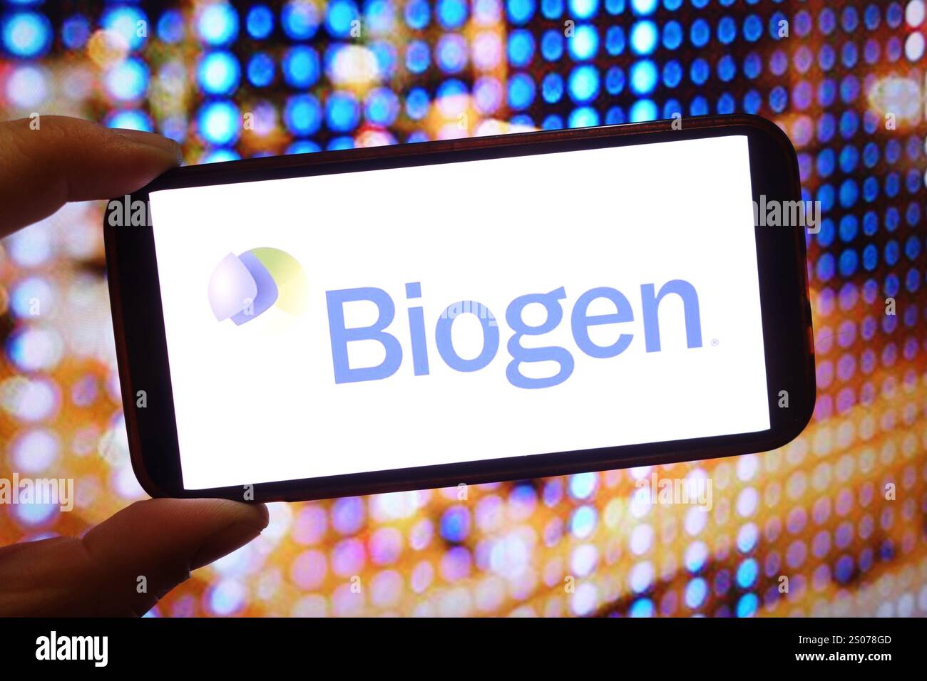 Poland. 23rd Dec, 2024. In this photo illustration, the Biogen company ...