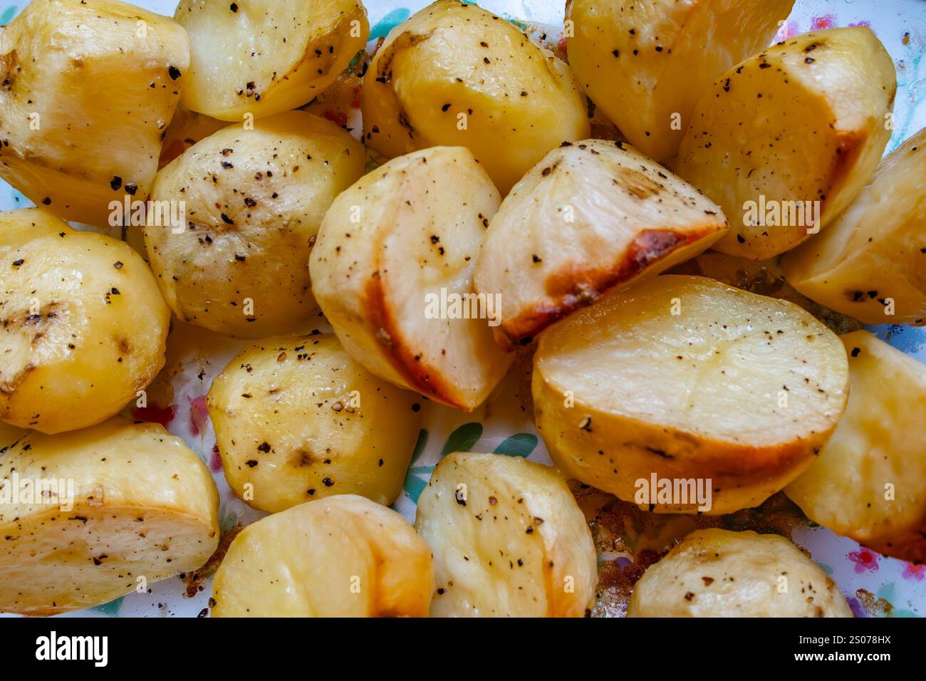 Home cooked roast potatoes Stock Photo - Alamy