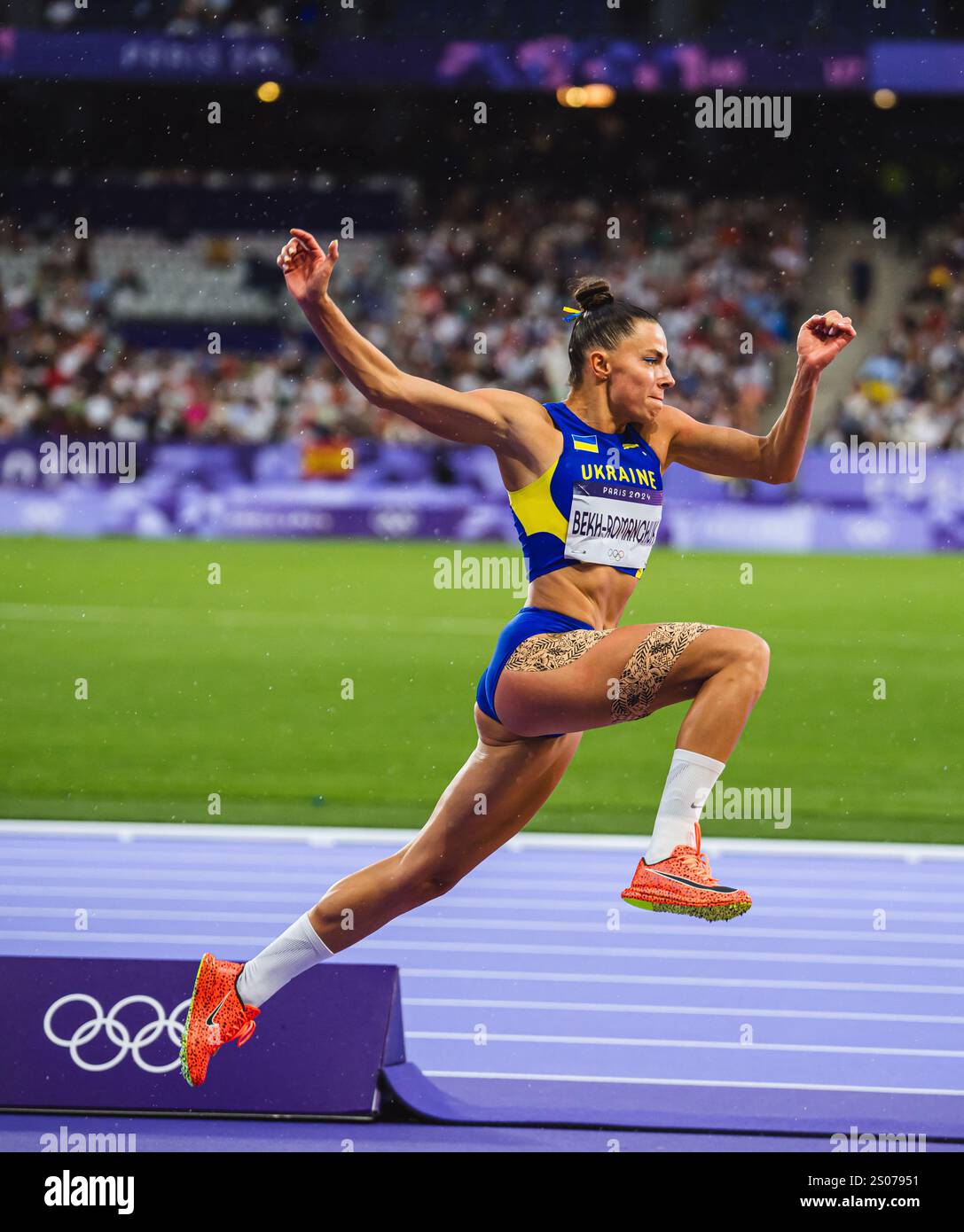 Maryna BEKH-ROMANCHUK participating in the Triple Jump at the Paris ...