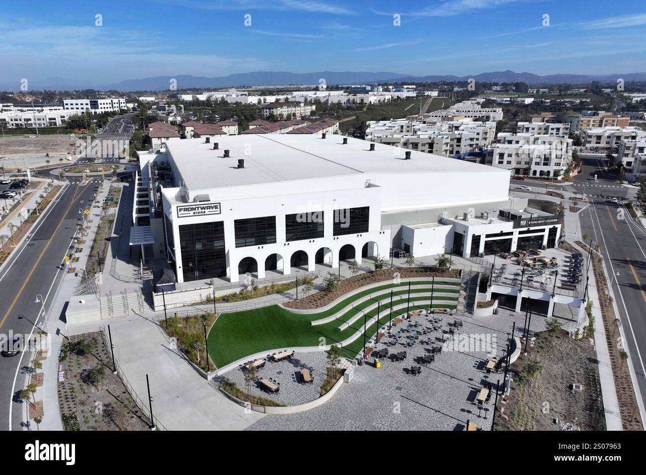 A general overall aerial view of Frontwave Arena, Saturday, Dec. 14 ...