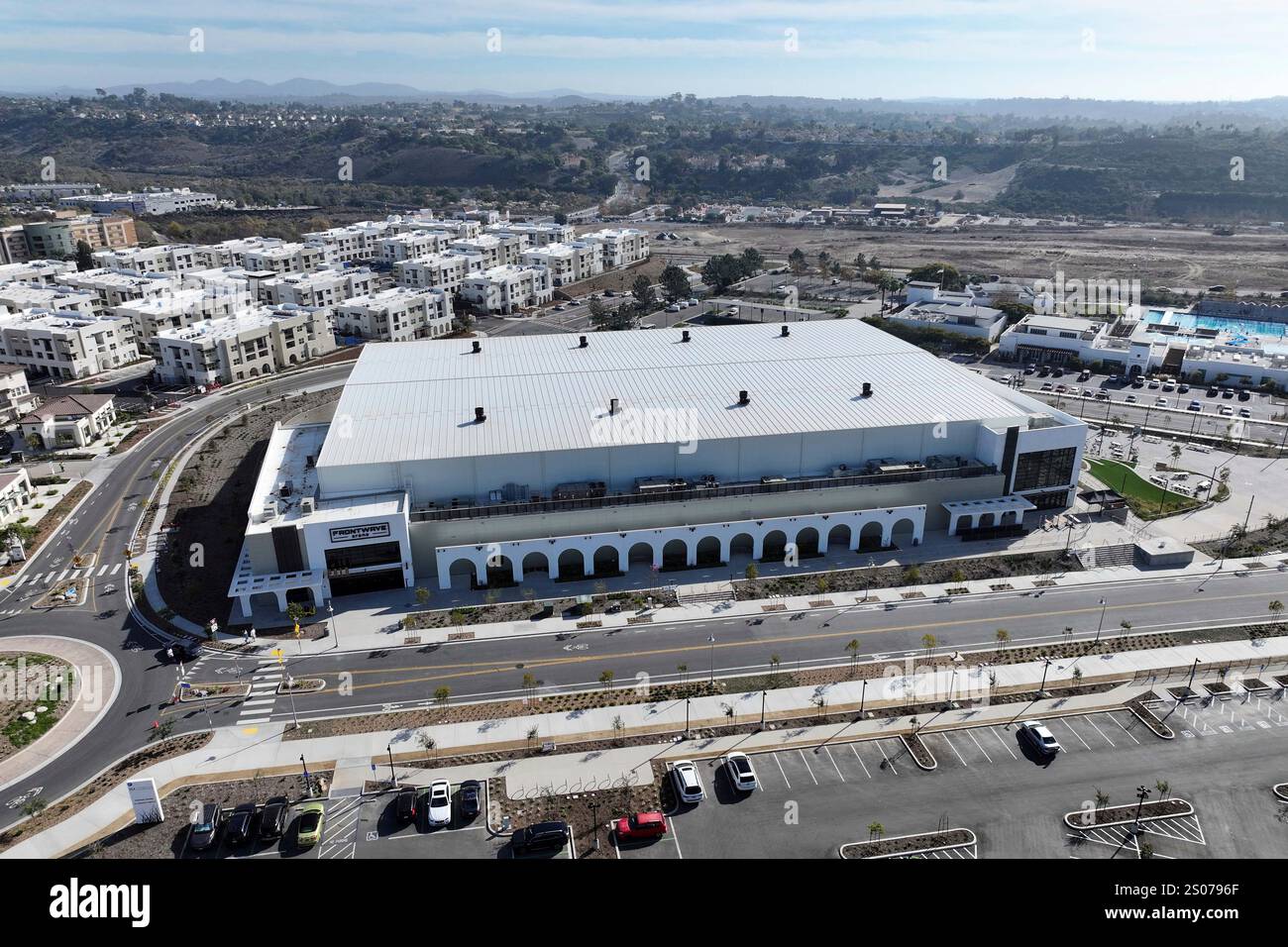 A general overall aerial view of Frontwave Arena, Saturday, Dec. 14 ...